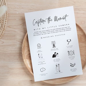 Capture the Moment Wedding Reception Game Card Photography Challenge ...