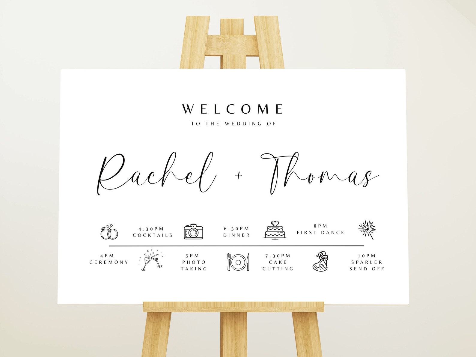 Wedding Timeline Wedding Entrance Sign Order of Event Timeline - Etsy