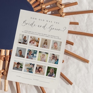How Old Was the Bride and Groom Photo Game Couples Shower Photo ...