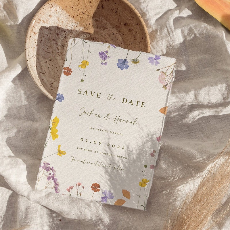 Floral Save the Date - Etsy