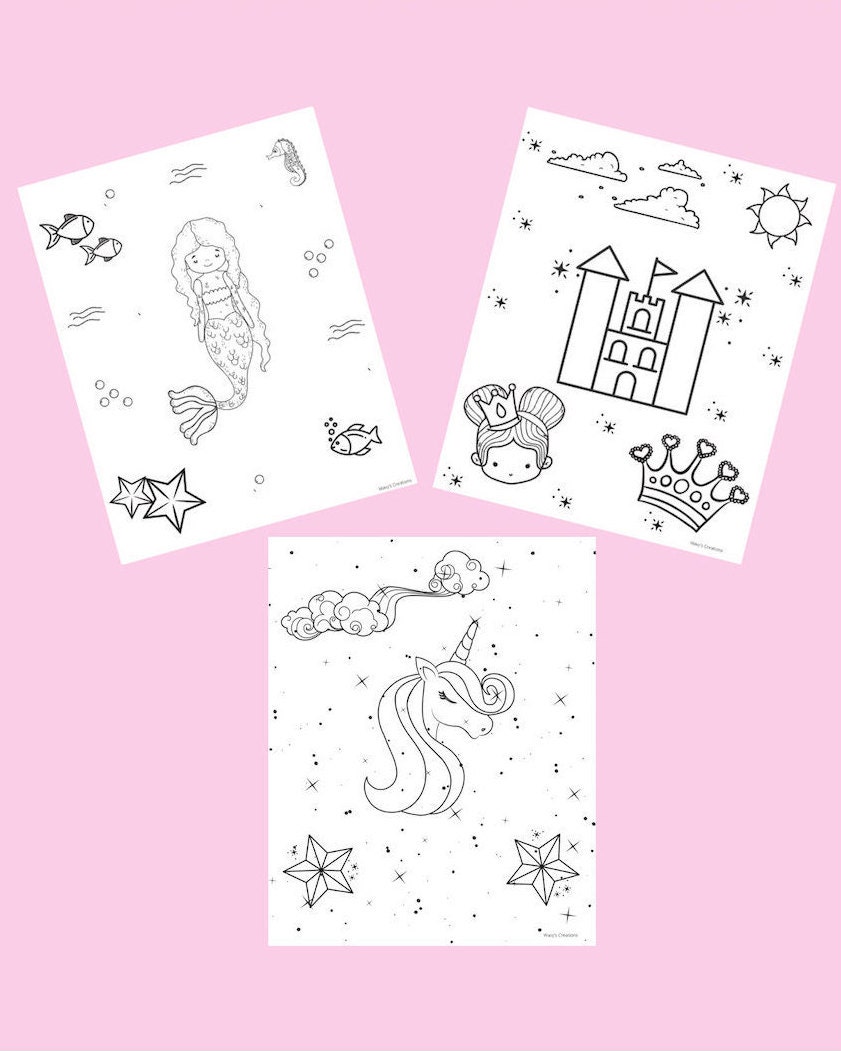 Children's Coloring Sheets - Etsy