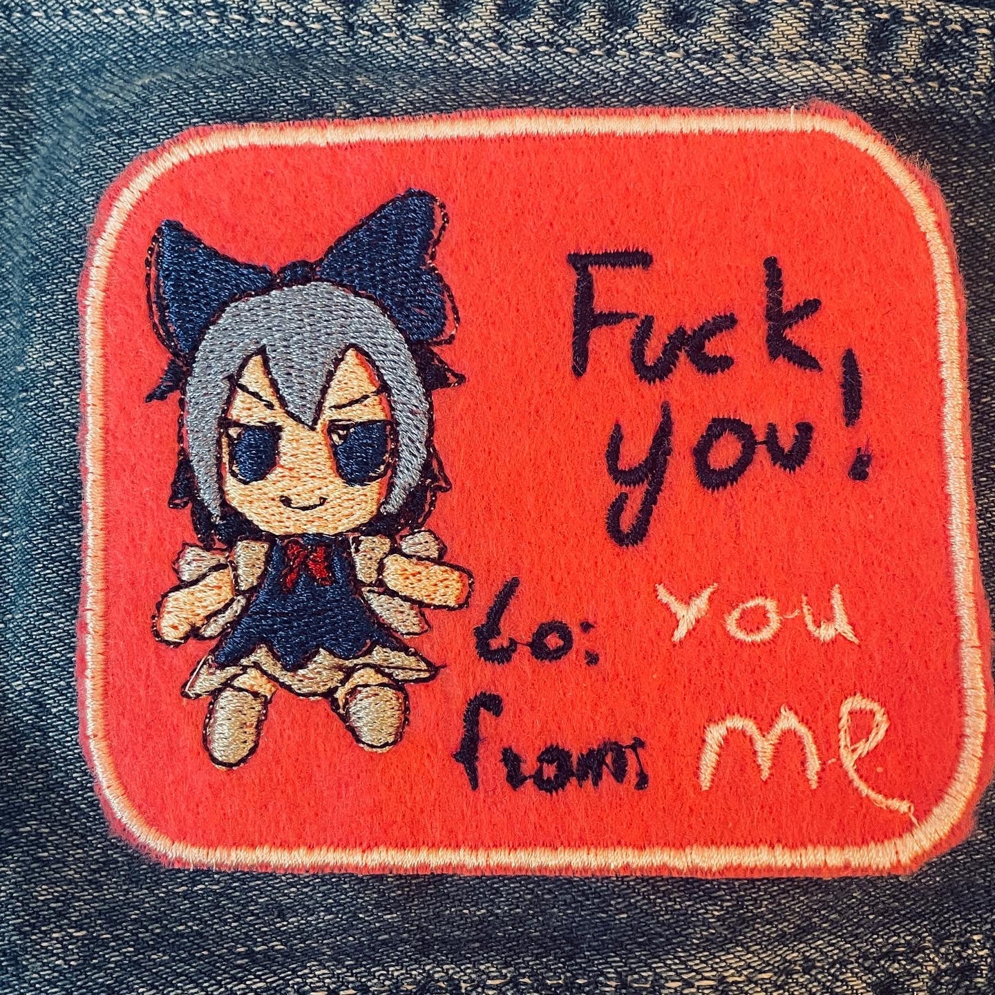 Cirno Fumo Touhou Je taime F vous Touhou patches Cirno - Etsy Canada
