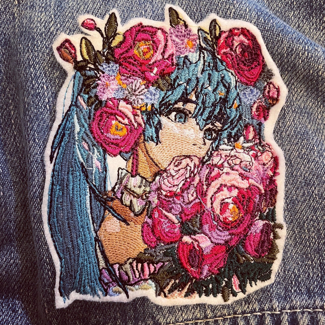 Sad Flower Bouquet Summer Vibes Patches, Anime Patches, Appliques ...