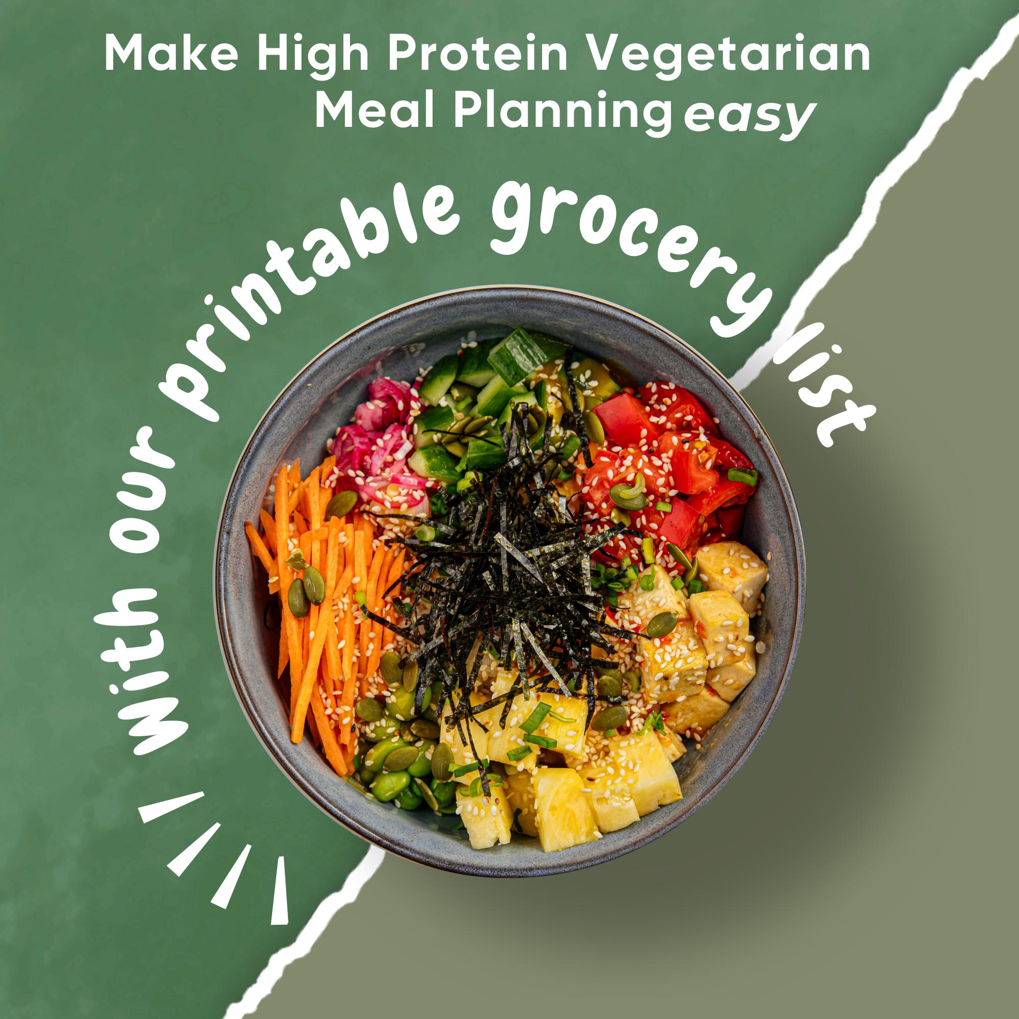 Plant Based Protein Chart – Healthy Eating Guide, High Protein Food ...