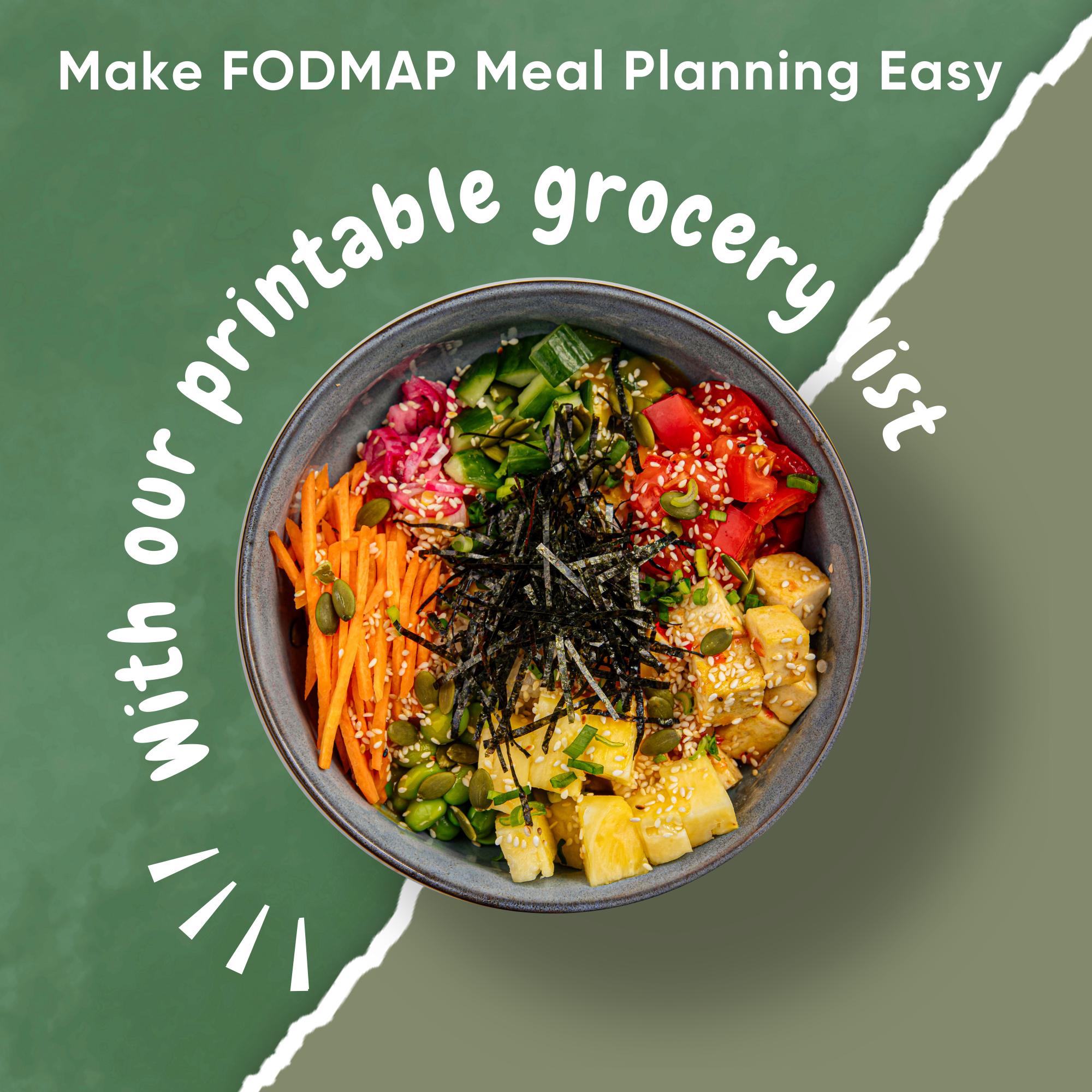 Low FODMAP Food Chart and IBS Grocery Guide, Printable Food List for ...