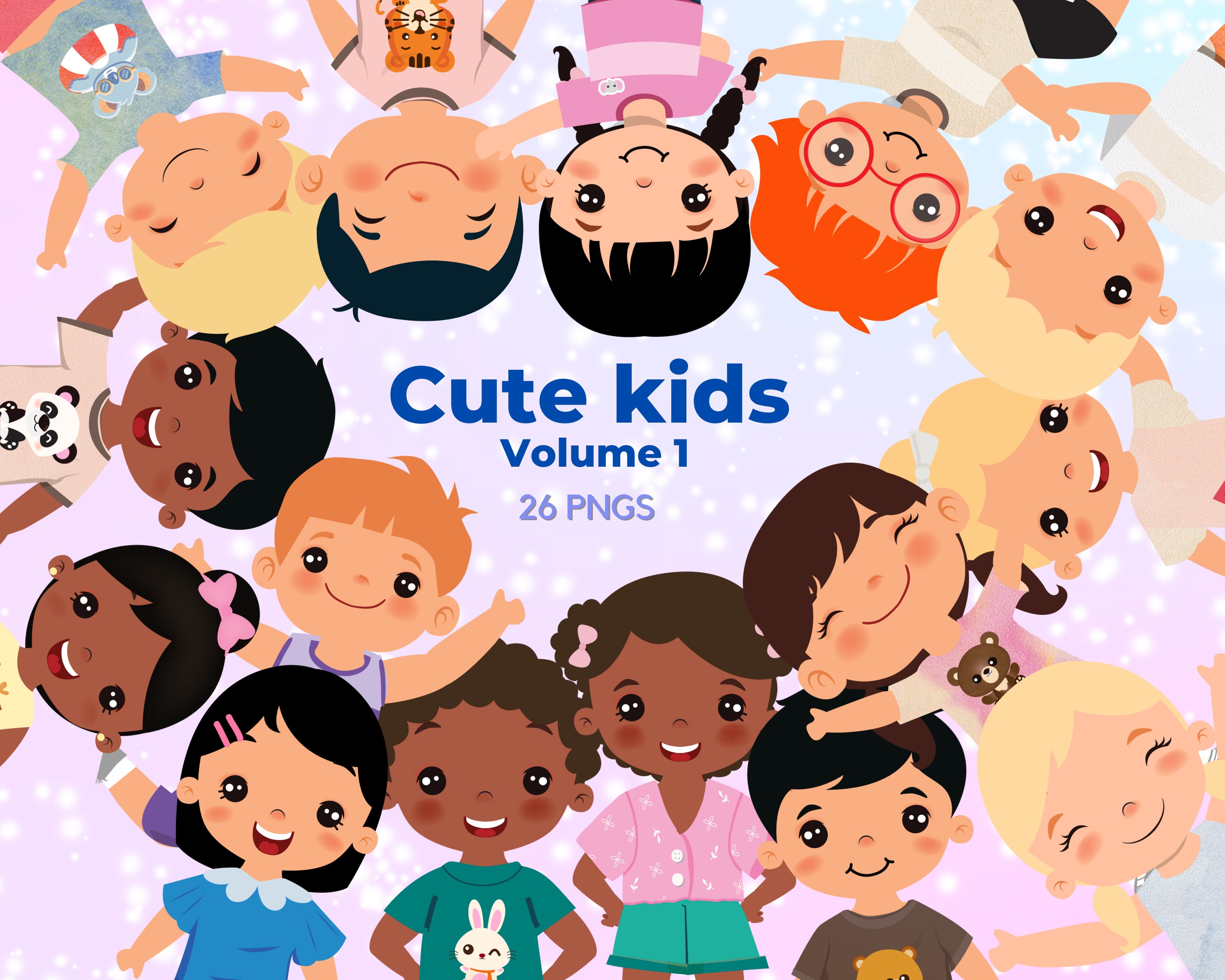 Cute Kids - Children's Educational Graphics. Children Clipart, Happy ...