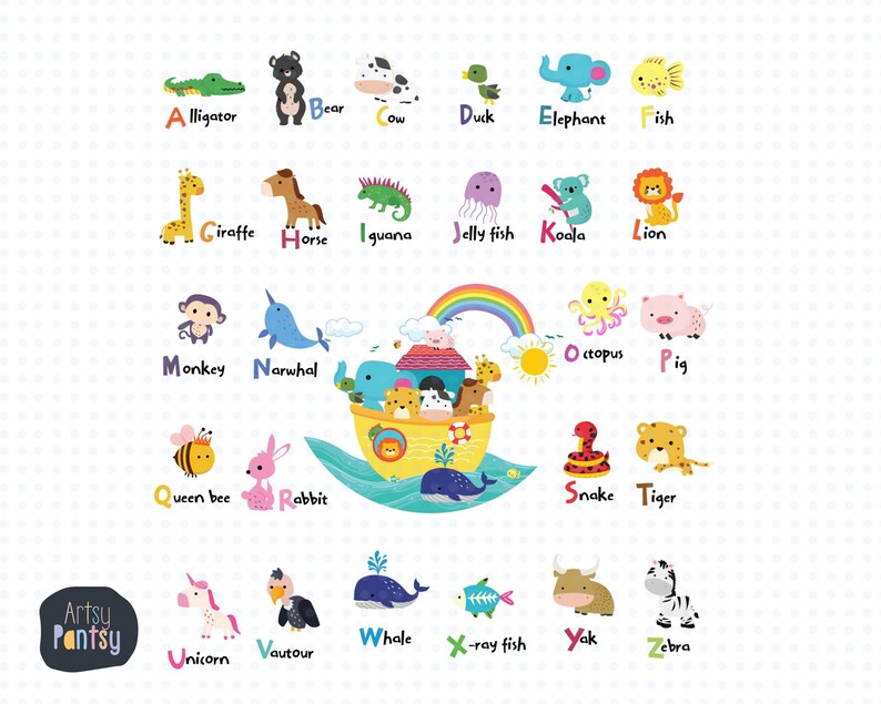 NOAH'S ARK Clipart, 105 Png Clipart Files, Instant Download Dolphin ...