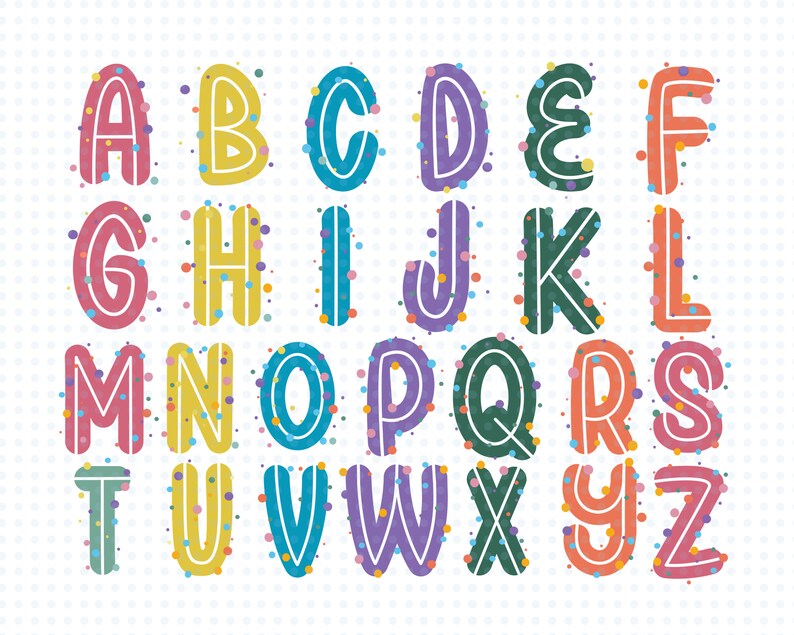 Alphabet Clipart, 78 Pastel PNG Graphics, Letters Name Clip Art ...