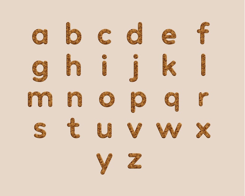 Cookie Alphabet Clipart 78 PNG Cookie Graphics Letters Name - Etsy