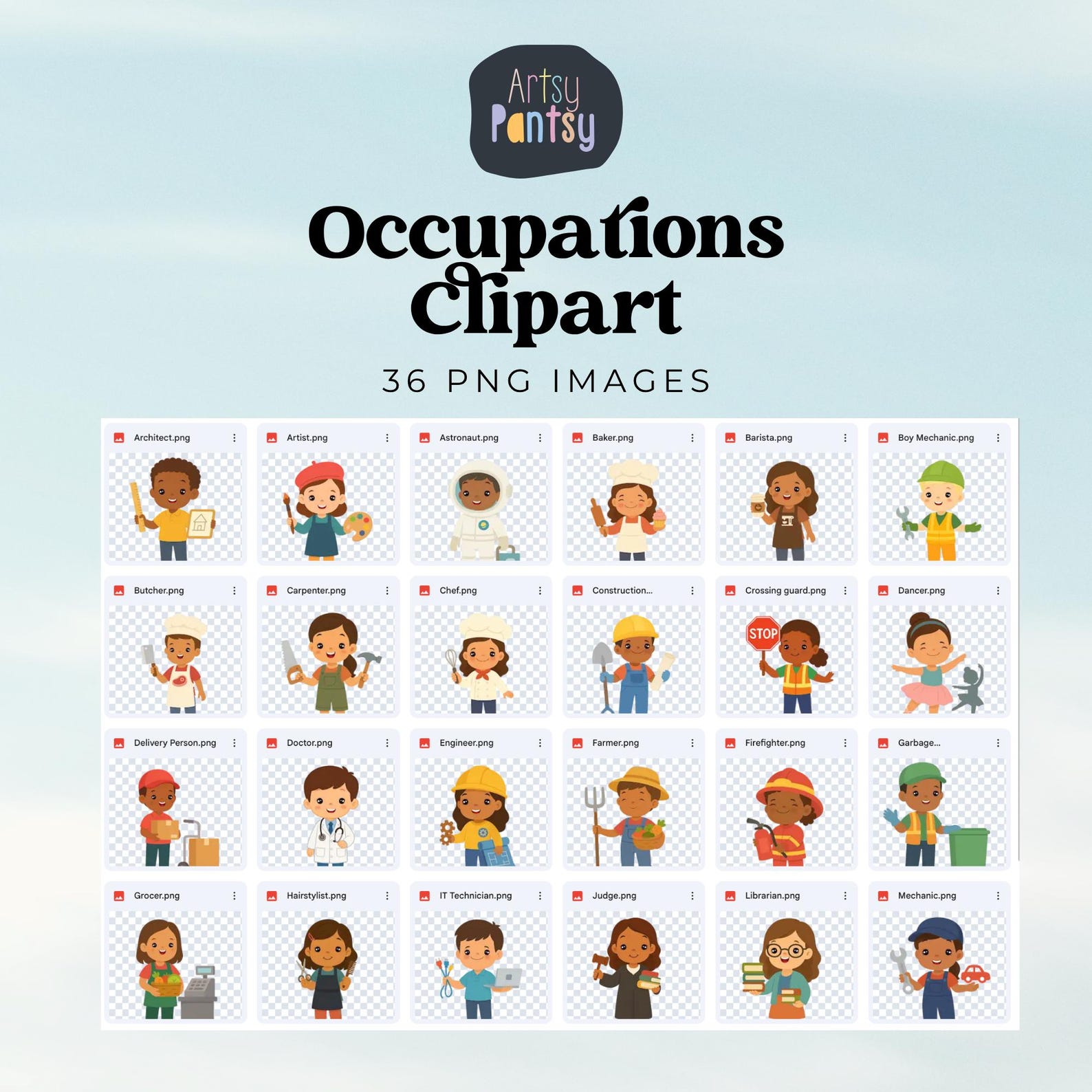Occupations Cliparts, Kids Career Clipart, Digital PNG for Teachers ...