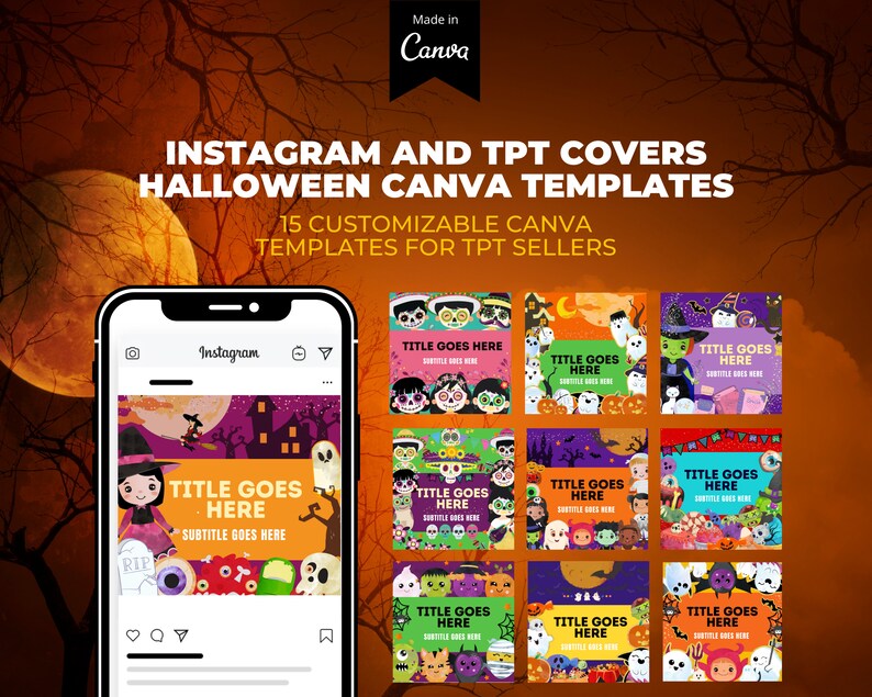 Halloween Post Templates, Halloween Template, Halloween Social Media ...