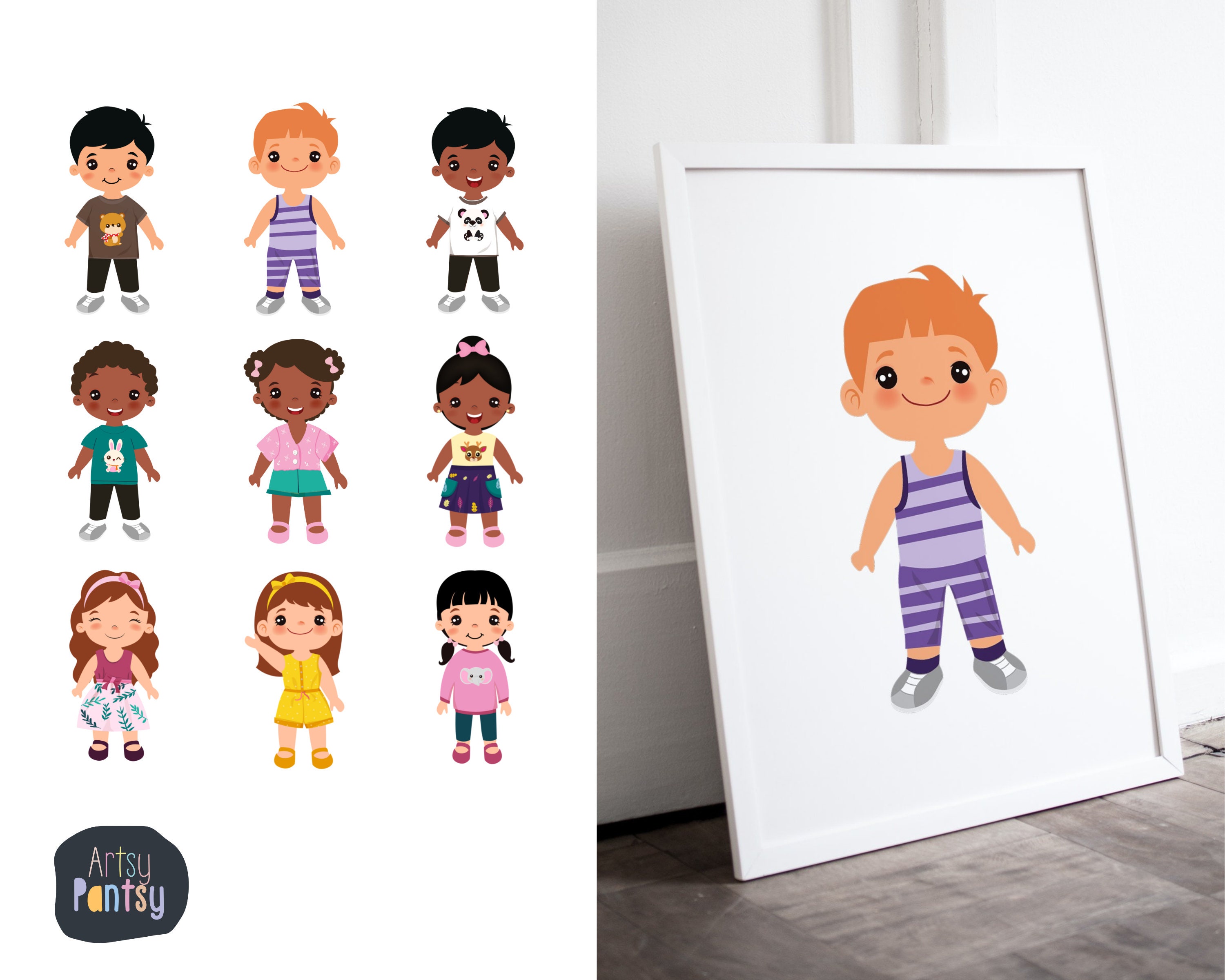 Cute kids Children's educational graphics. Children | Etsy