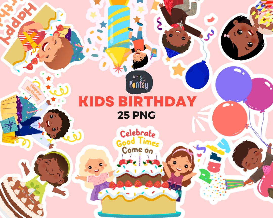 Children Birthday Sticker, Birthday Bundle, Happy Birthday, Birthday ...