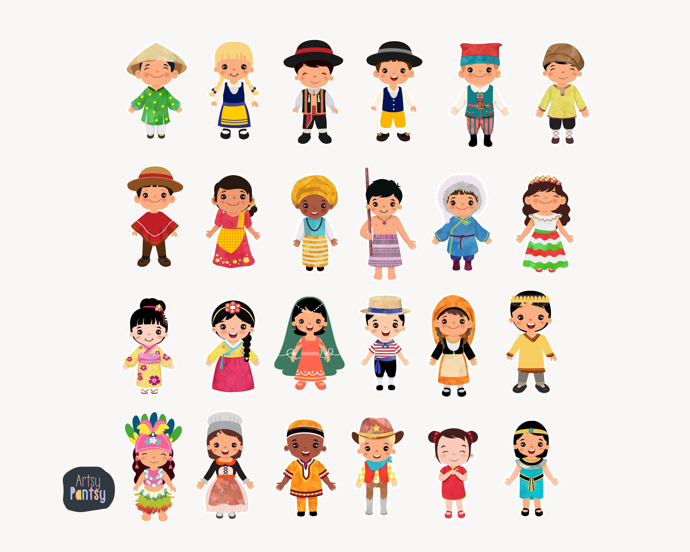 World Languages Clipart: Children's Educational Graphics (PNG) - Etsy