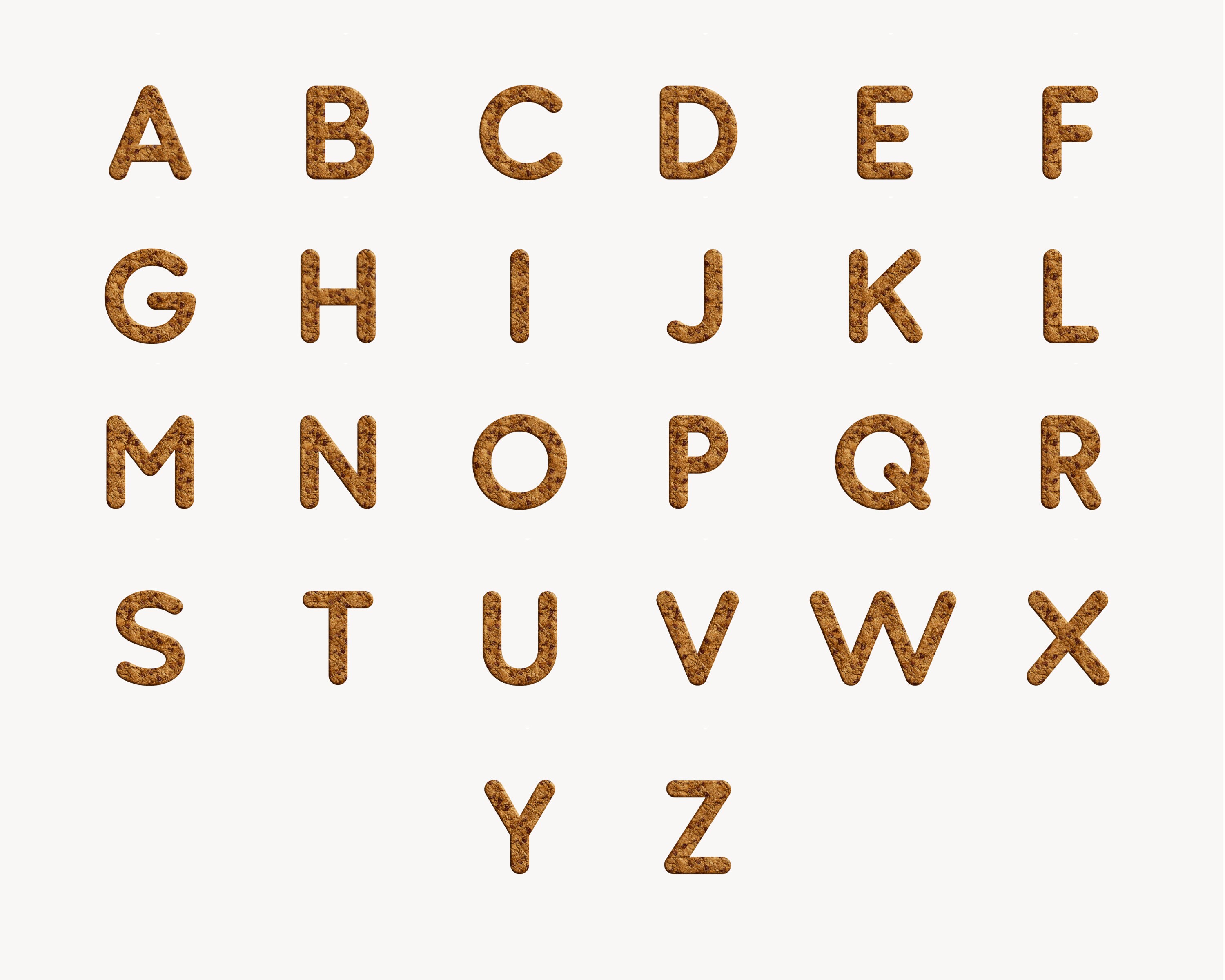 Cookie Alphabet Clipart 78 PNG Cookie Graphics Letters Name | Etsy