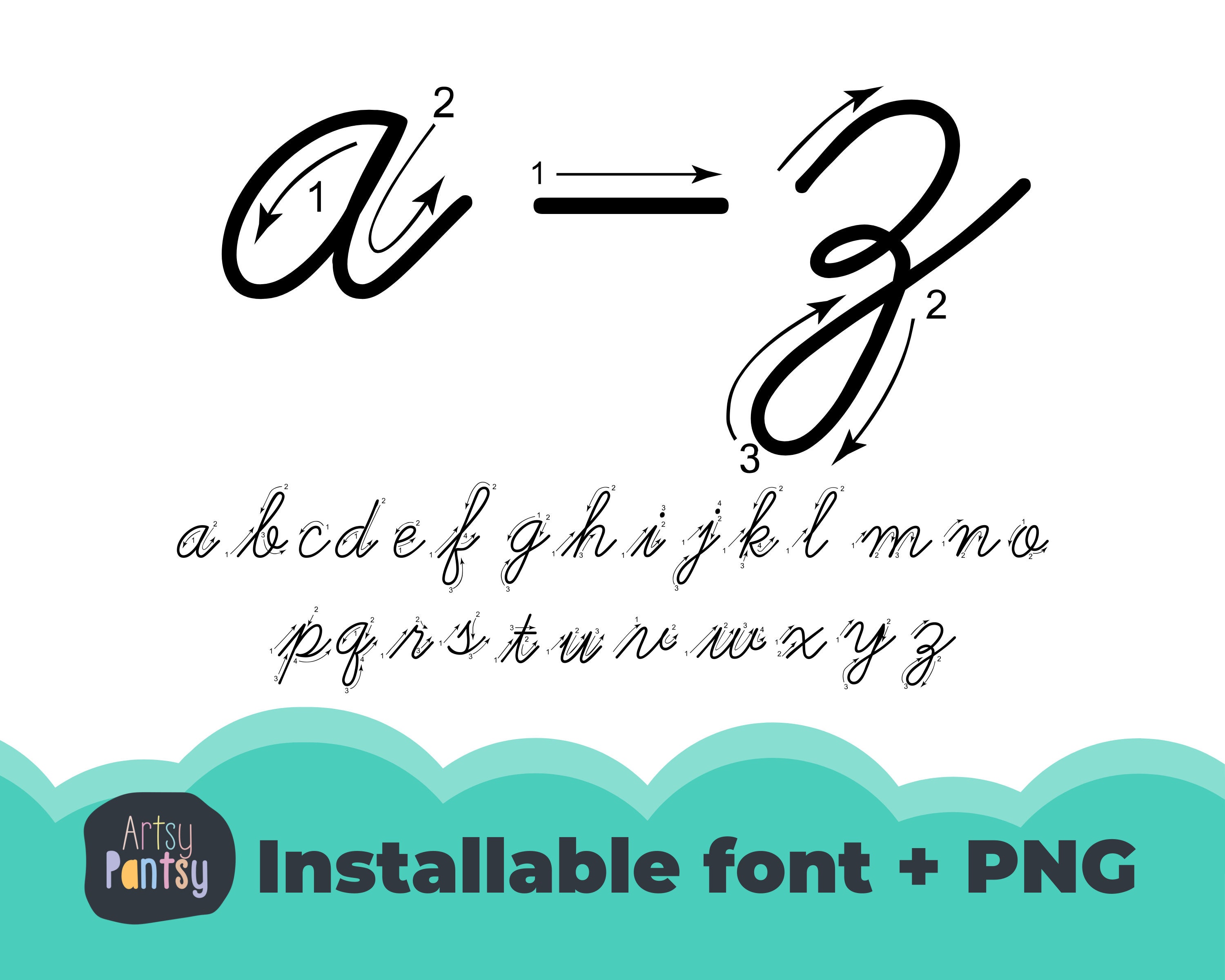 Fonts for Teachers: Tracing Fonts, Alphabet Letter Tracing Font, Letter ...