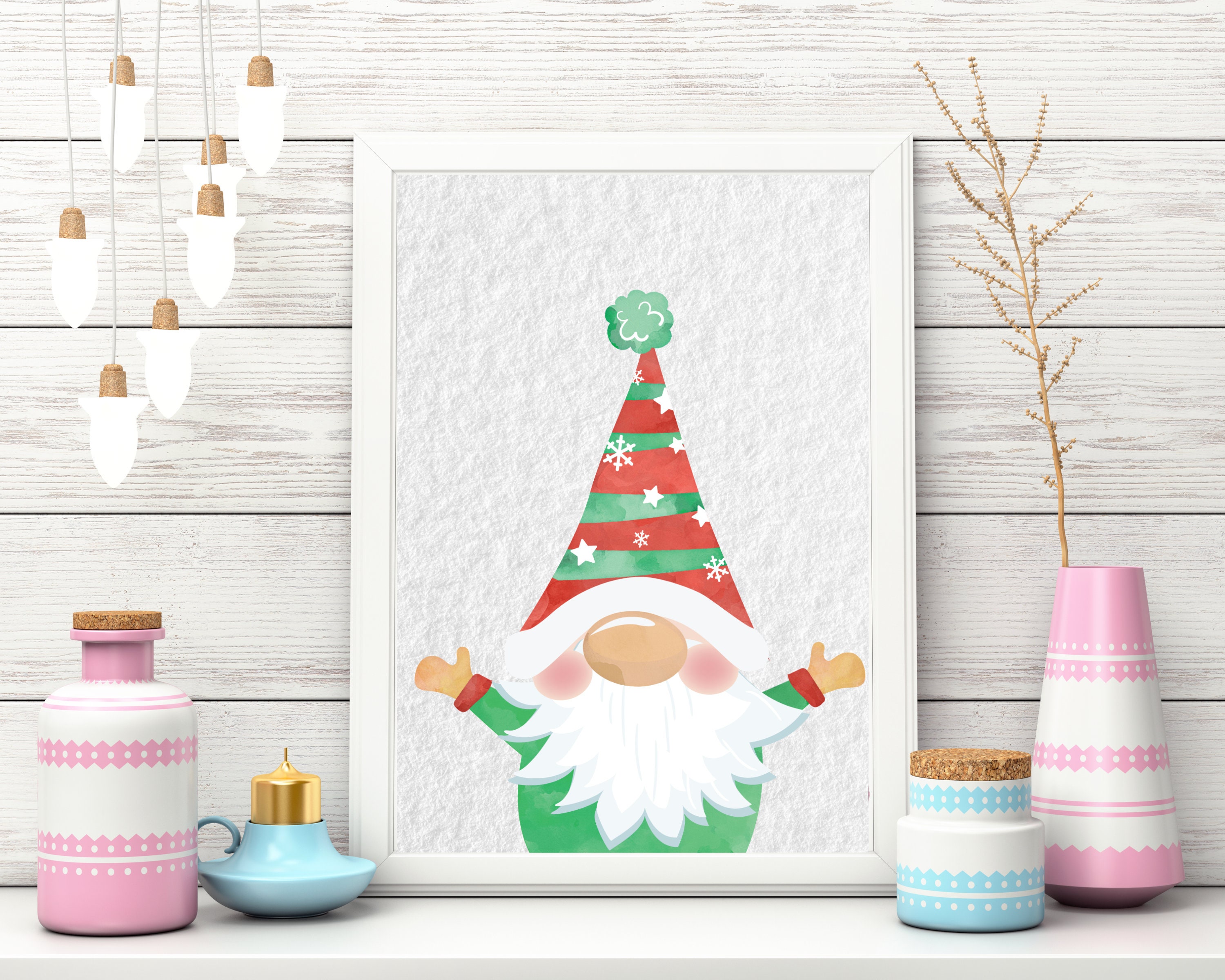 Christmas Clipart, Christmas Gnomes, Gnome Clipart, Printable, Small ...
