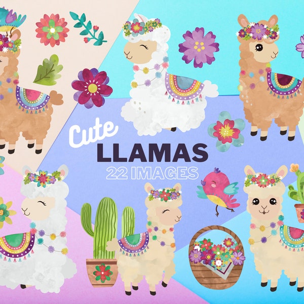 Llama Clipart - Etsy