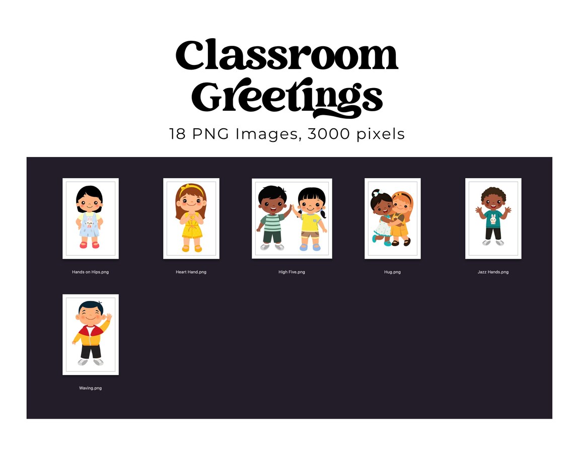 Classroom Kids Clipart, Commercial Use for Teachers: Diverse Bundle for ...