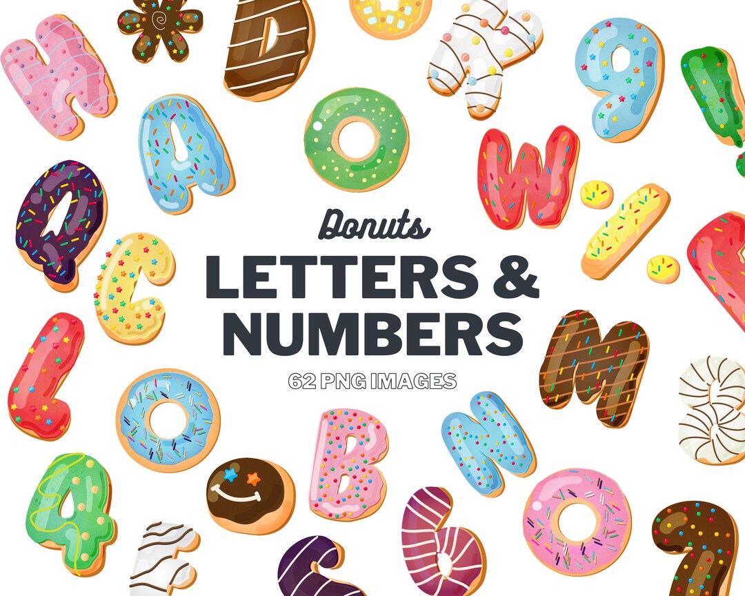Alphabet Donut Kids Png, Donut Letters, Watercolor Donuts Clipart ...
