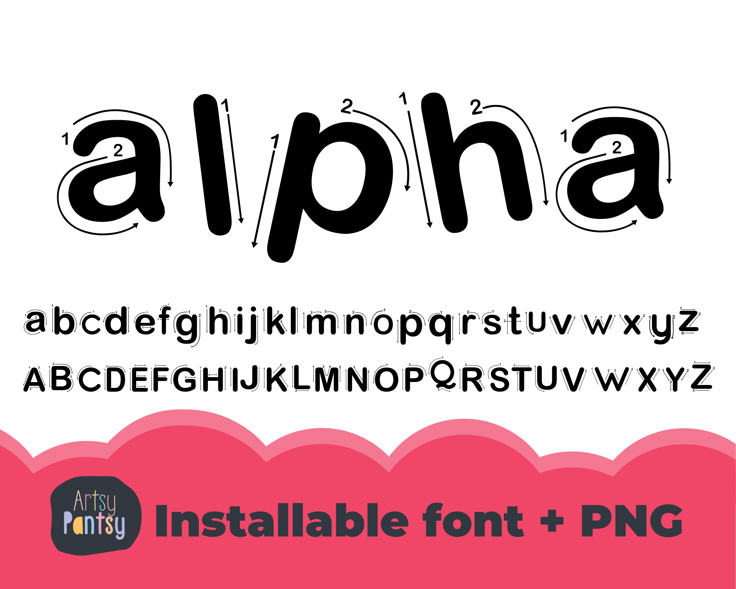 Fonts for Teachers: Tracing Fonts, Alphabet Letter Tracing Font, Letter ...