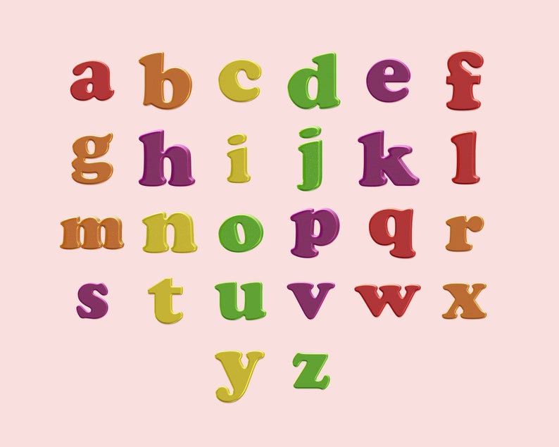 Alphabet Clipart Commercial Use: 96 Jelly PNG Designs for Teachers ...