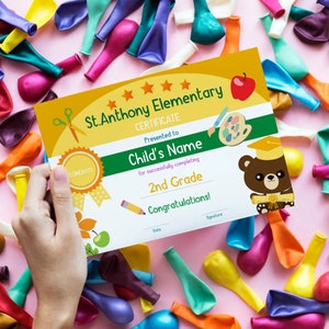 Elementary School Graduation Diploma Certificates, Preschool ...