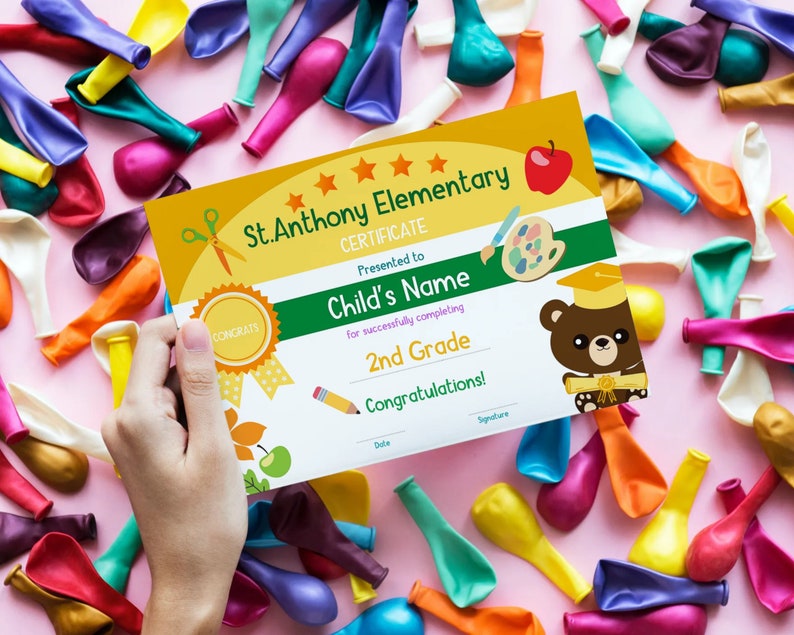 Elementary School Graduation Diploma Certificates Preschool - Etsy