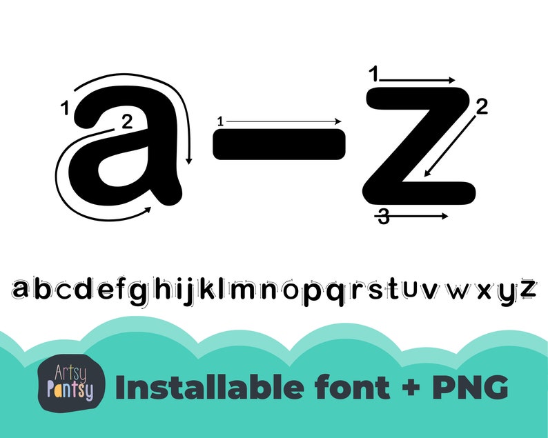 Fonts for Teachers: Tracing Fonts, Alphabet Letter Tracing Font, Letter ...