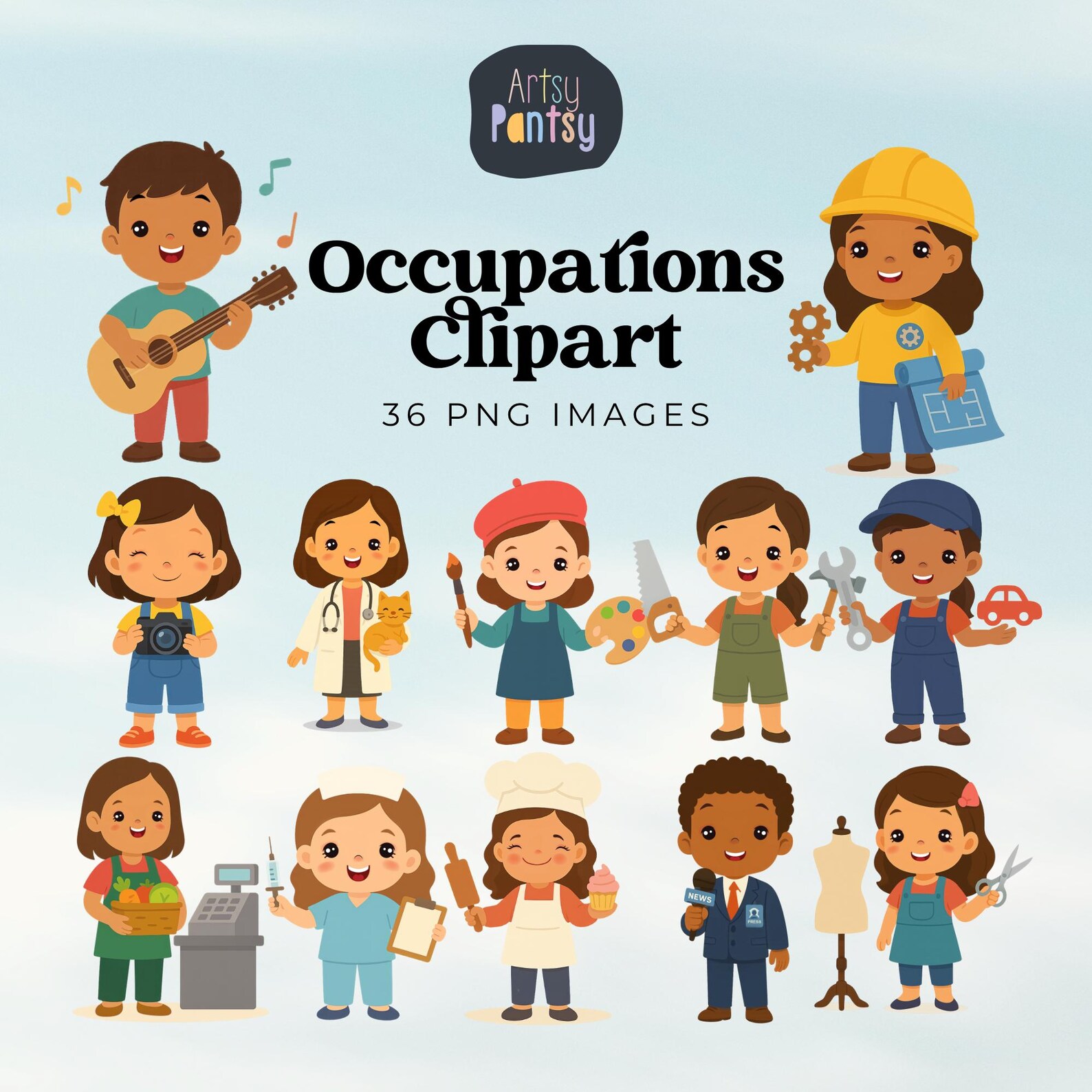 Occupations Cliparts, Kids Career Clipart, Digital PNG for Teachers ...