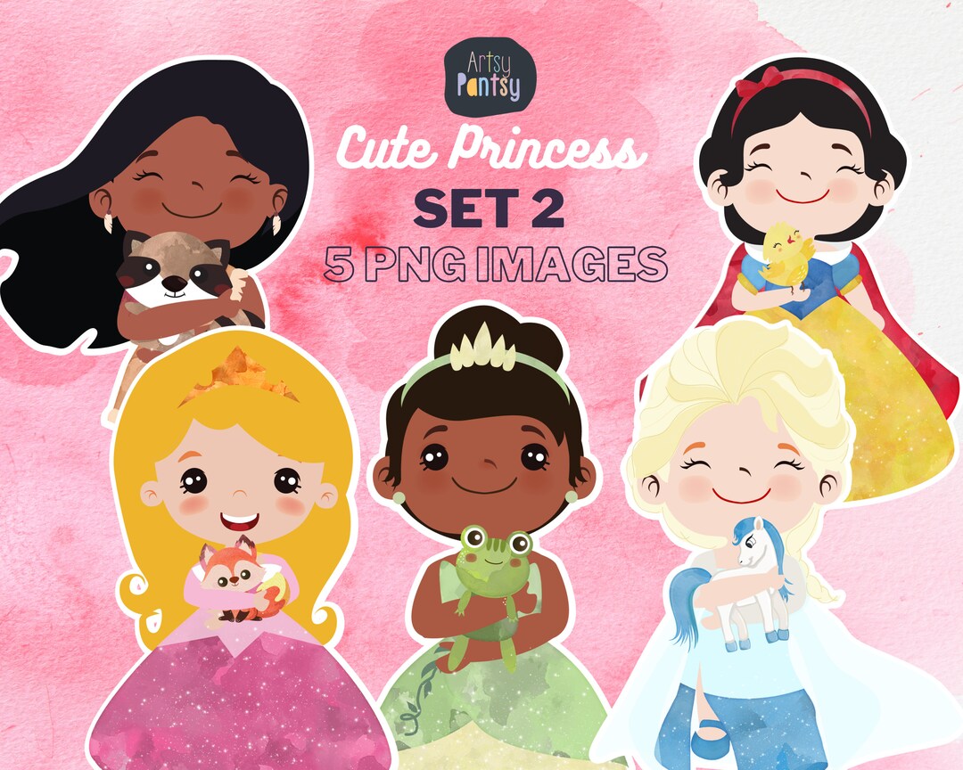 Cute Princess Clip Art, Instant Download PNG File,princess Costumes ...