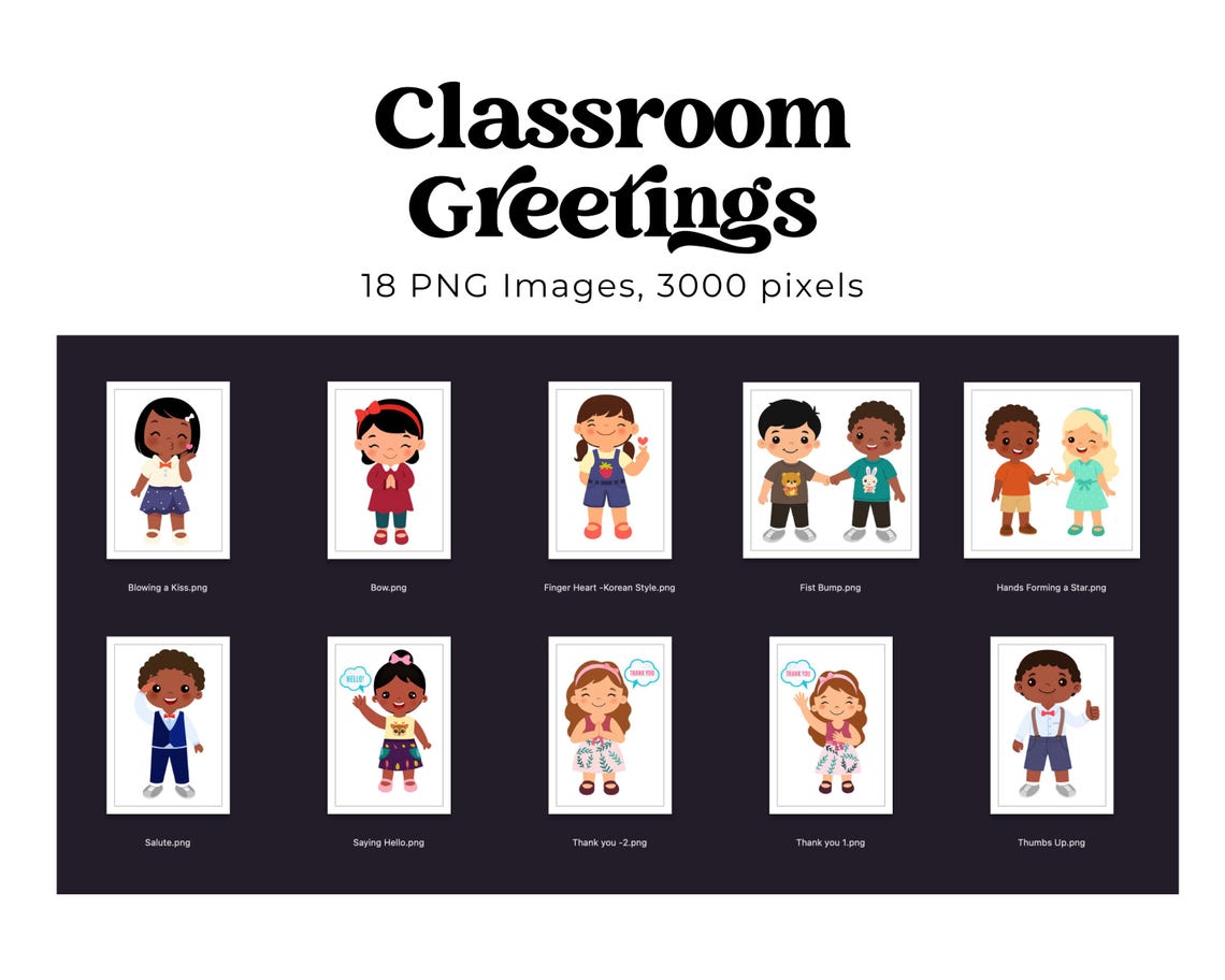 Classroom Kids Clipart, Commercial Use for Teachers: Diverse Bundle for ...