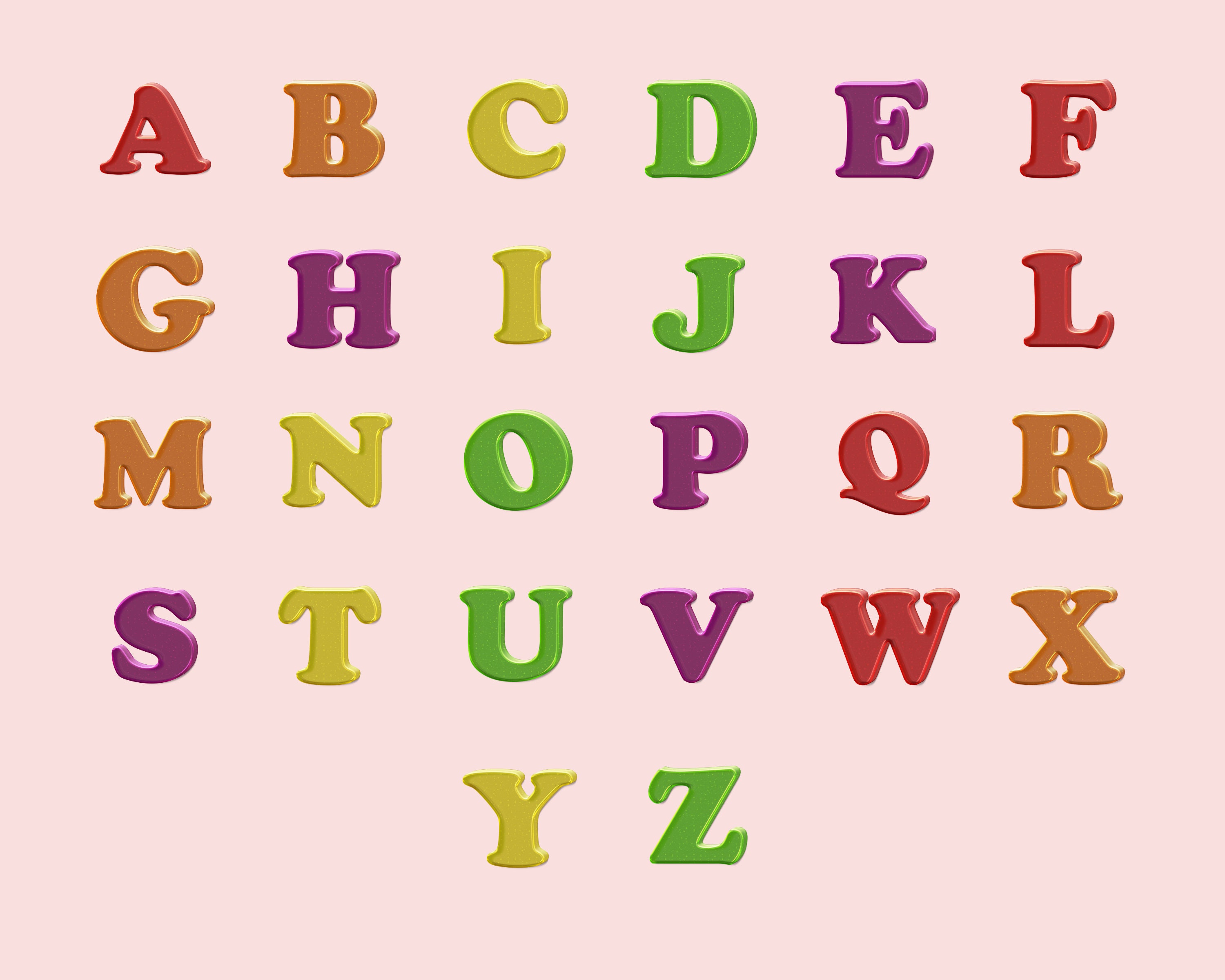 Jelly Alphabet Clipart 96 PNG Jelly Graphics Letters Name | Etsy