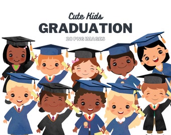 Graduation Kid Clipart, Vector Preschool, Students, Diploma, Graduation ...