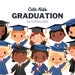 Graduation Kid Clipart,preschool, Students, Diploma, Graduation Gown ...