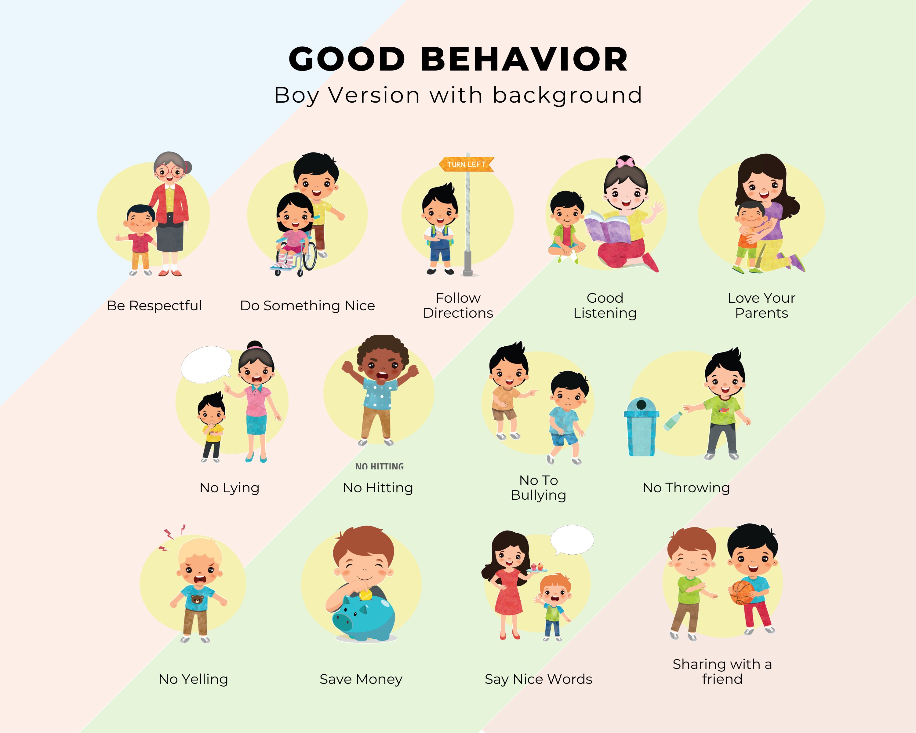 Good Behaviour Part 1 - Children's Educational Graphics. Images of ...