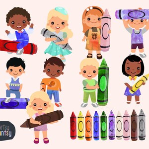 Crayon, Crayons Clipart Set, Commercial Use, Instant Download, Digital ...