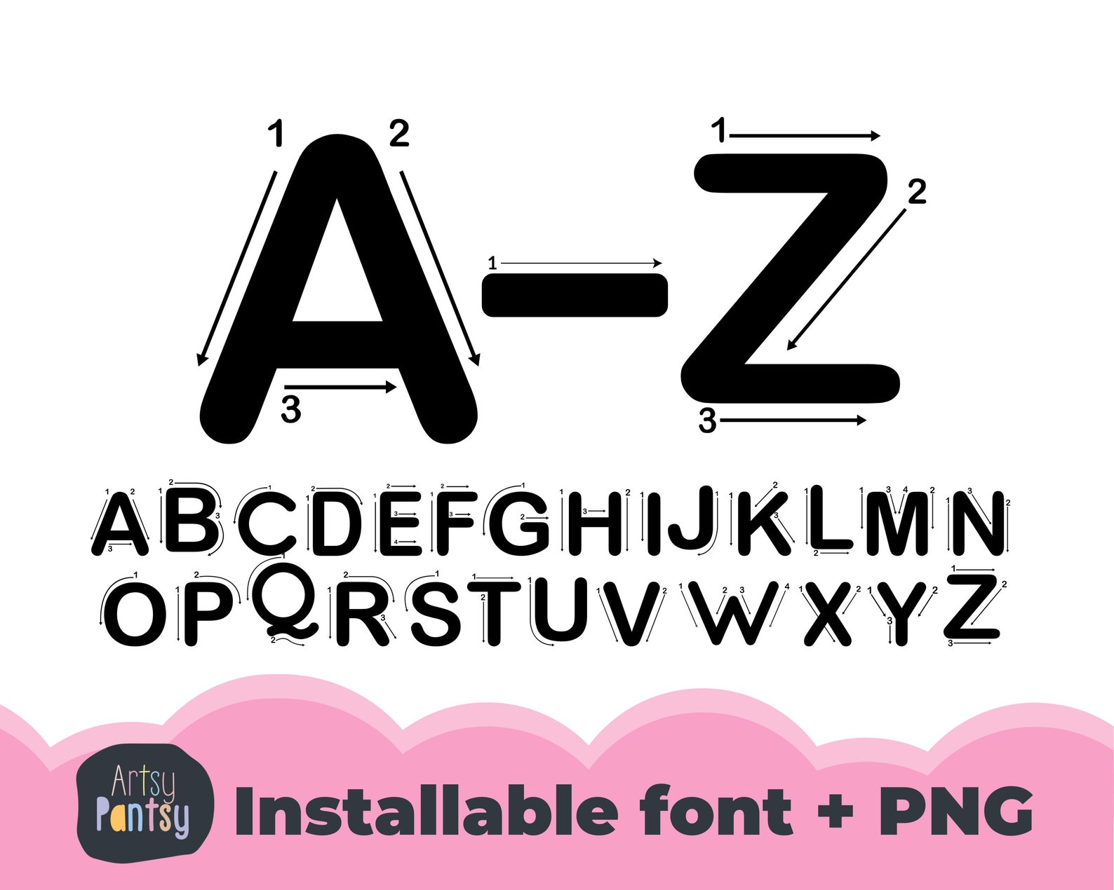 Fonts for Teachers: Tracing Fonts, Alphabet Letter Tracing Font, Letter ...