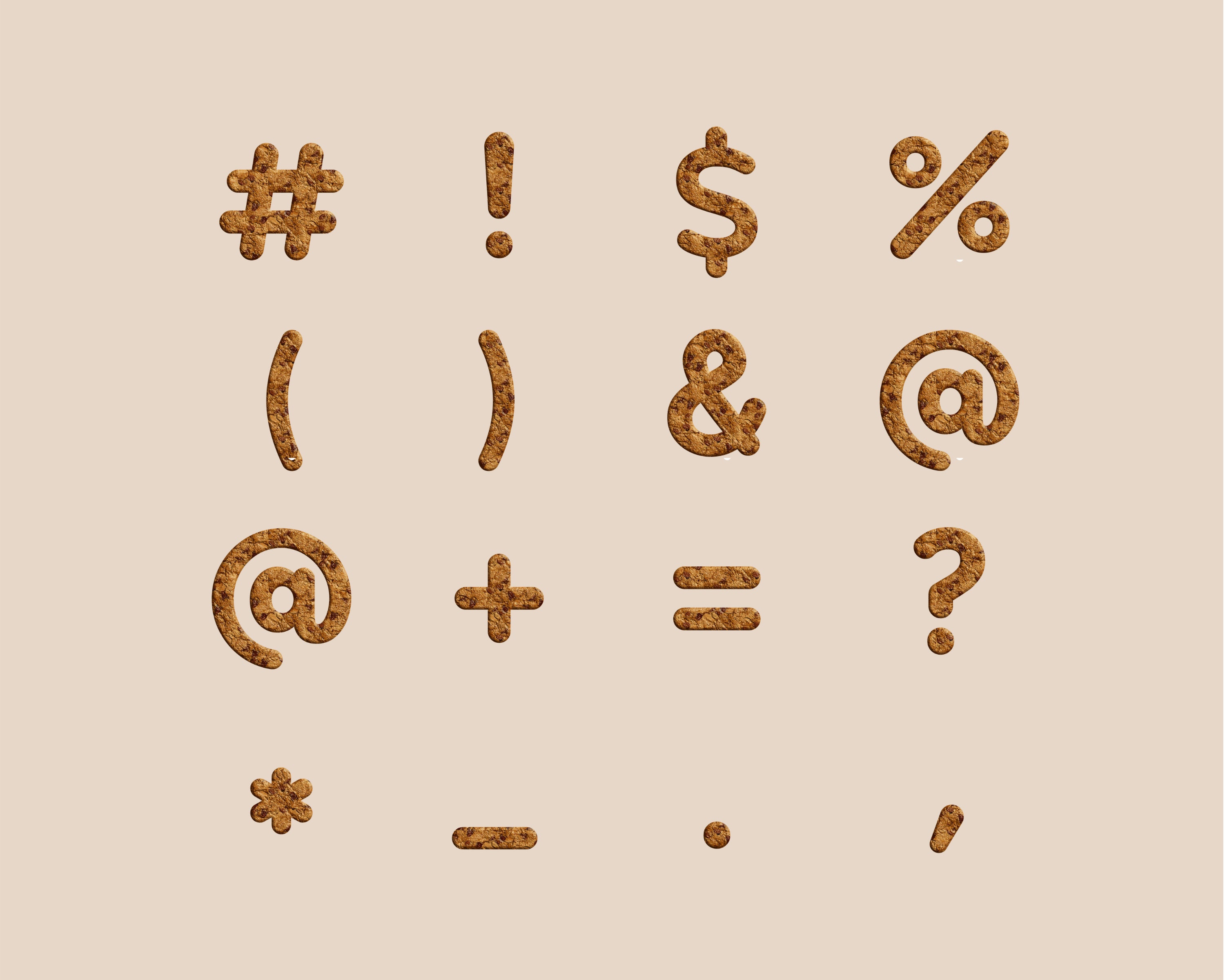 Cookie Alphabet Clipart 78 PNG Cookie Graphics Letters Name | Etsy