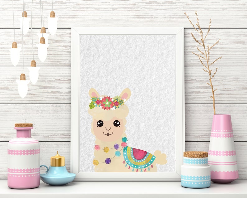 Colorful Llamas - Decorated Llama - Clipart - Alpaca Clip Art - Digital ...