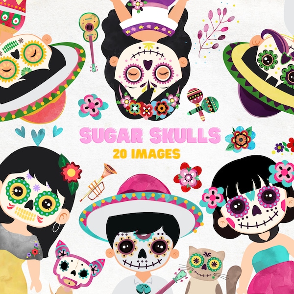 Rainbow Sugar Skull - Etsy