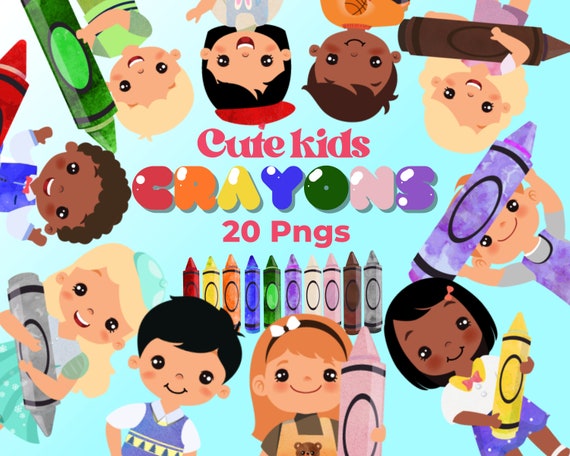 Happy Green Crayon Clipart