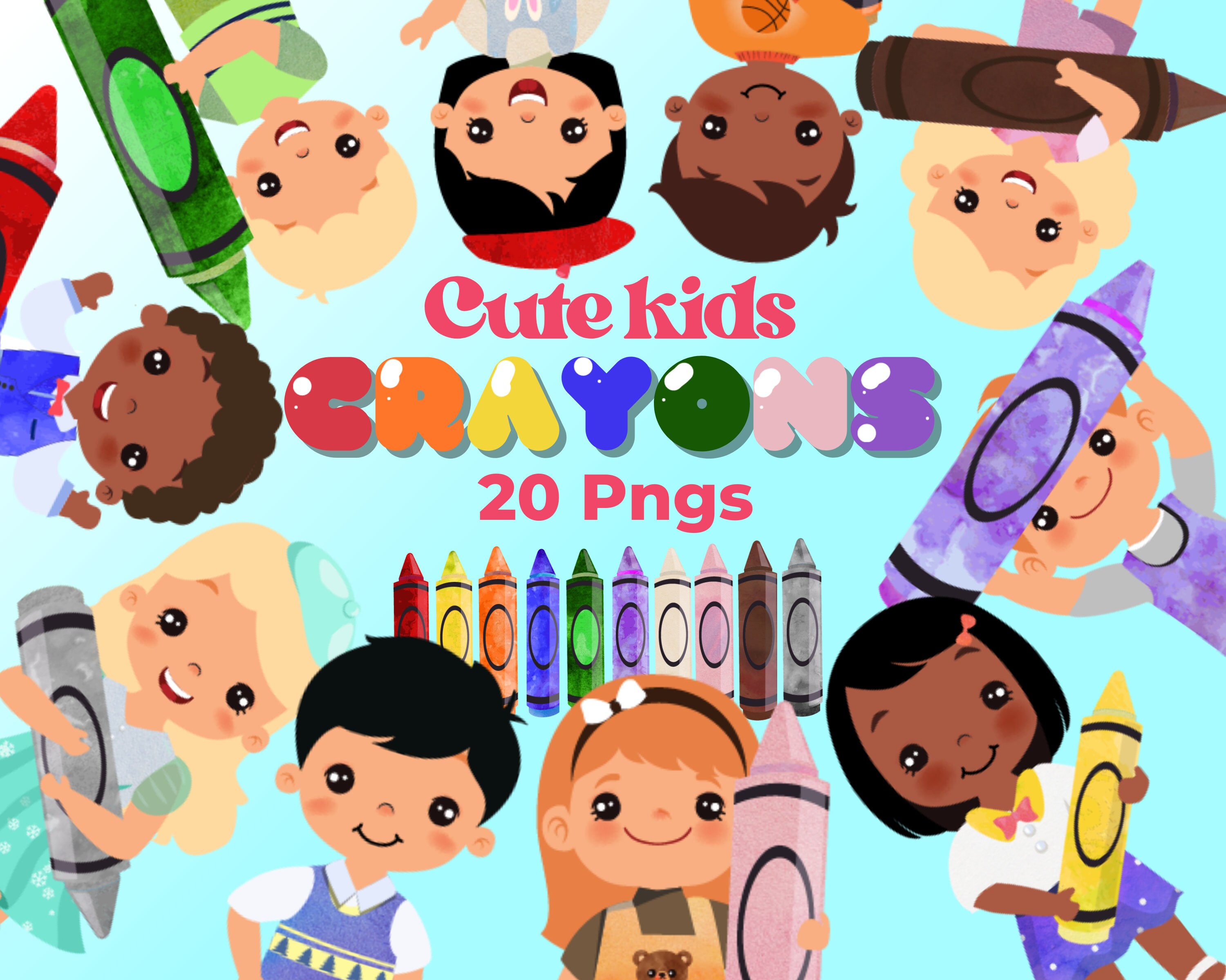 Crayon, Crayons Clipart Set, Commercial Use, Instant Download, Digital ...