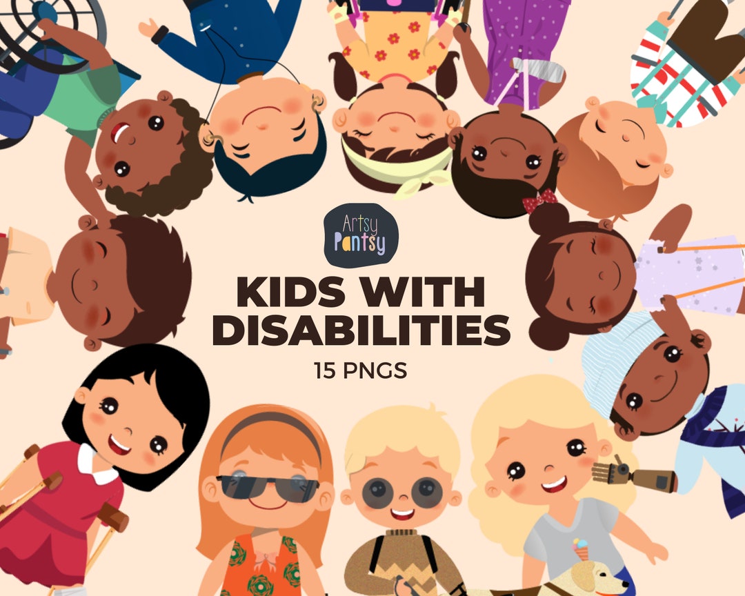 Disability Awareness Clip Art: Caring Kids PNG Images - Etsy