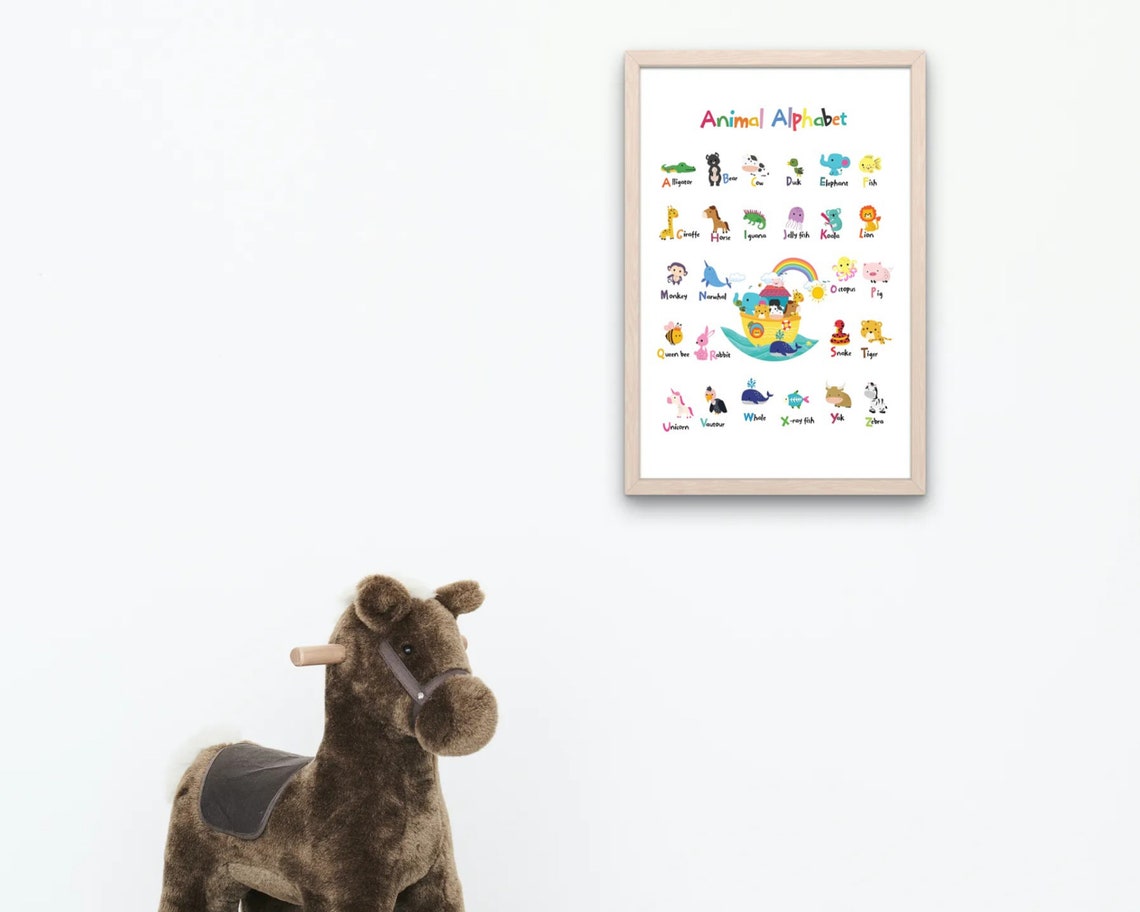 Buy Noah's Ark Alphabet Downloadable Print. Kids Room Decor. Nursery ...