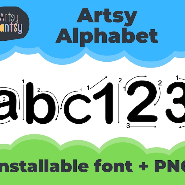 Letter Formation Fonts - Etsy