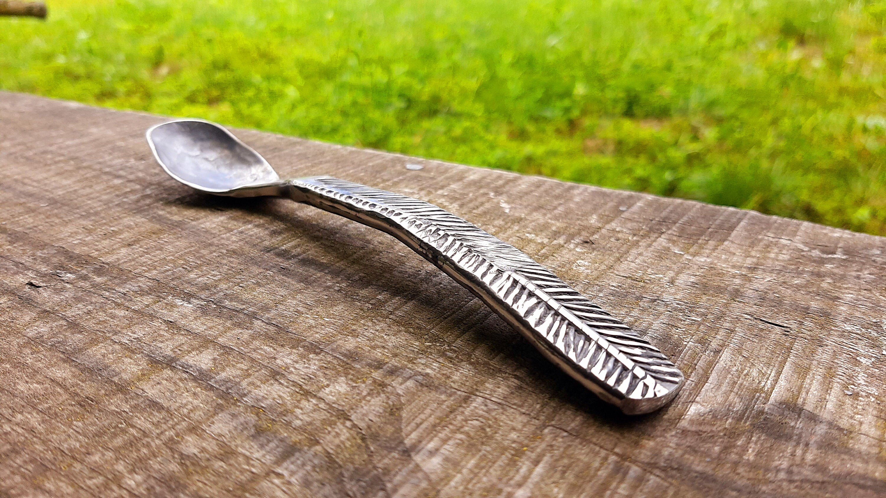 Forged Spoon Feather, Table Spoon, Stainless Steel Spoon, Beautiful ...