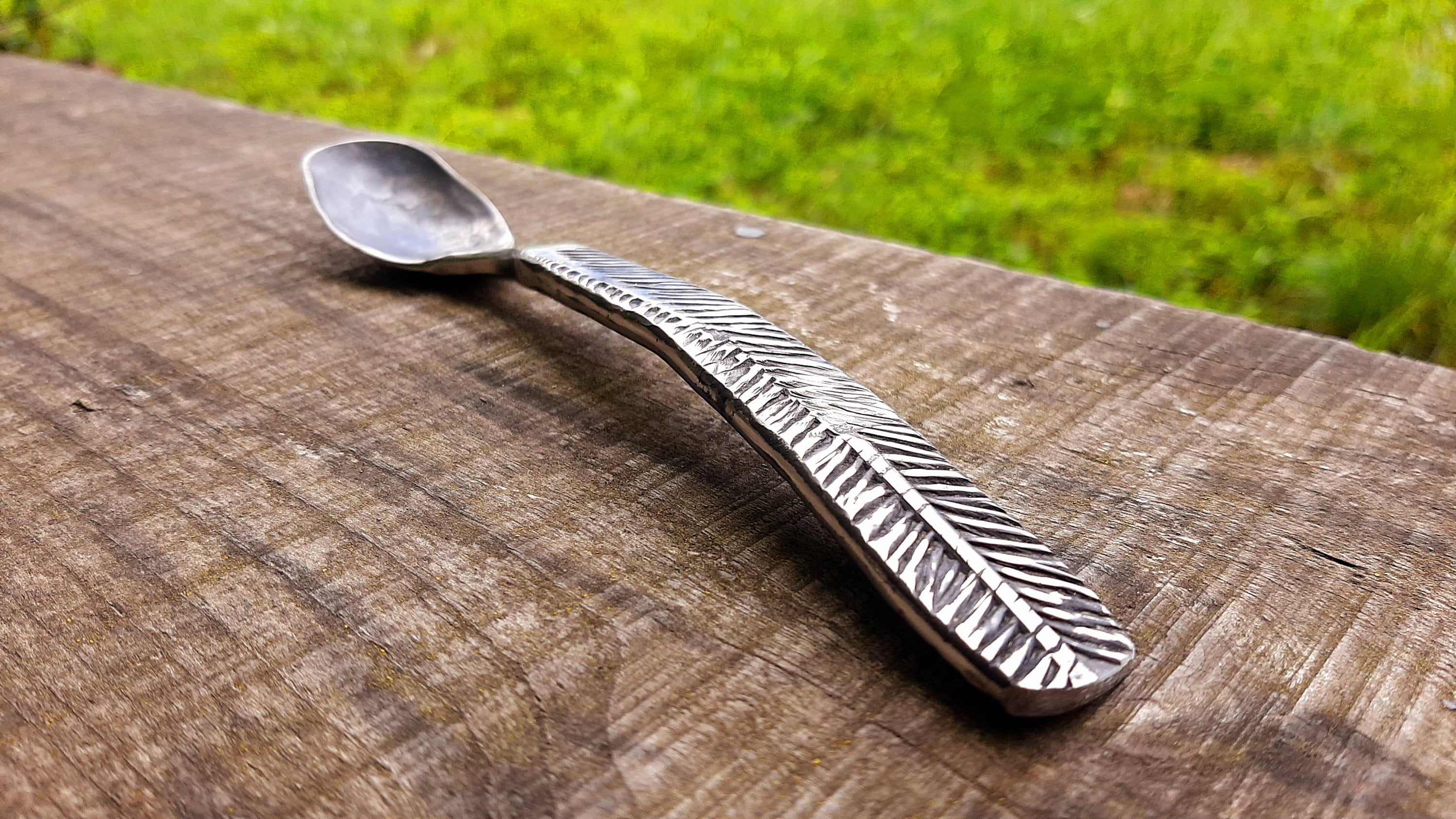 Forged Spoon Feather, Table Spoon, Stainless Steel Spoon, Beautiful ...