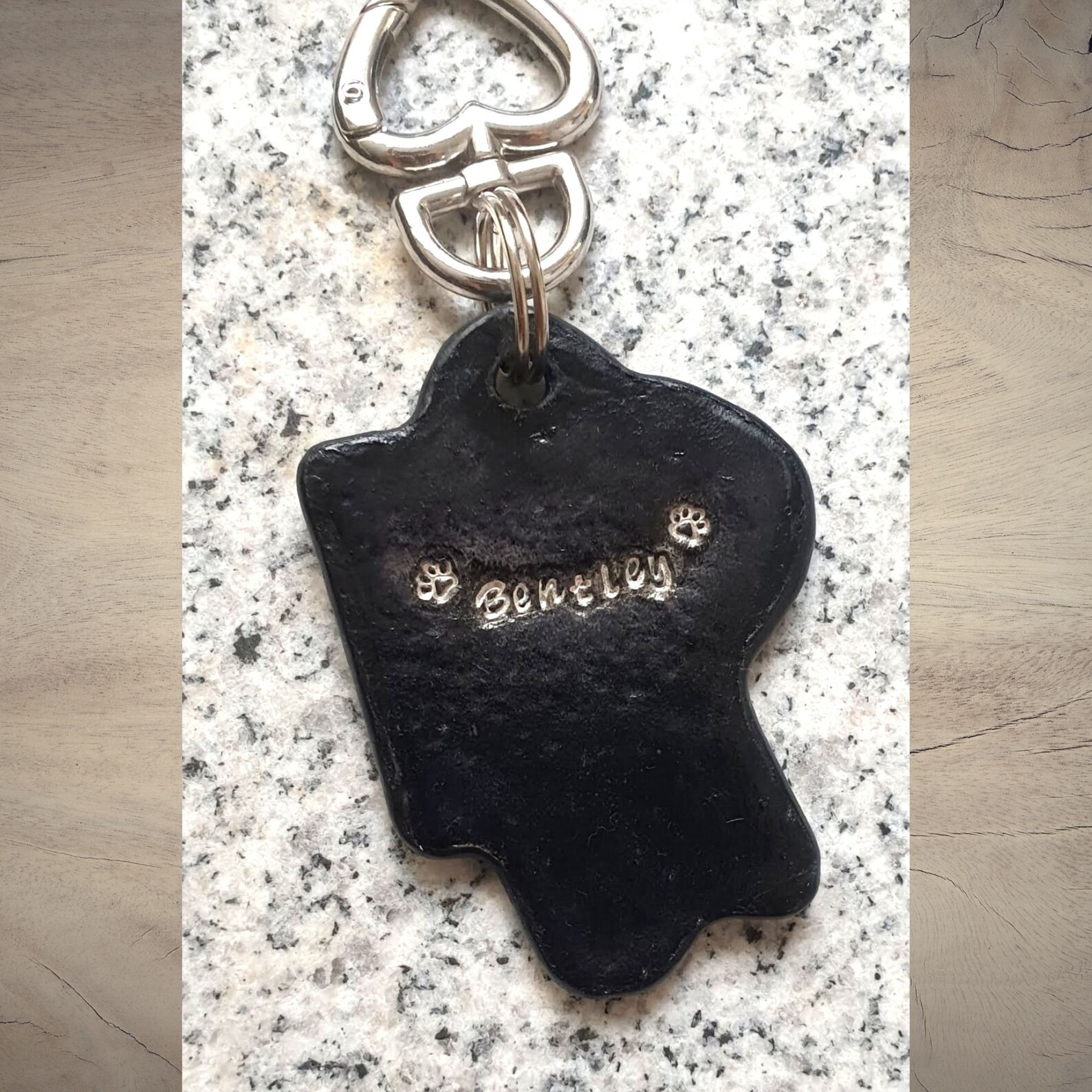 Personalized Custom Leather Keychain | Dog Portrait | Key Holder, Key ...