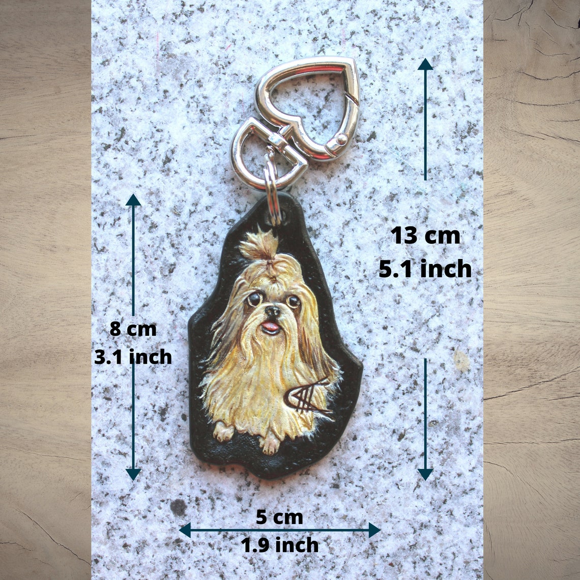 Personalized Custom Leather Keychain | Dog Picture | Key Holder, Key ...